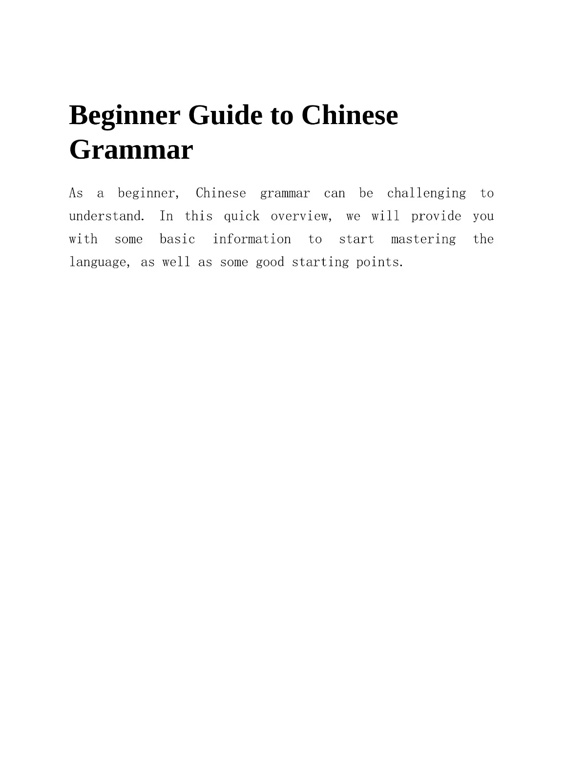 (PDF) Chinese Grammar Wiki Book (Elementary)