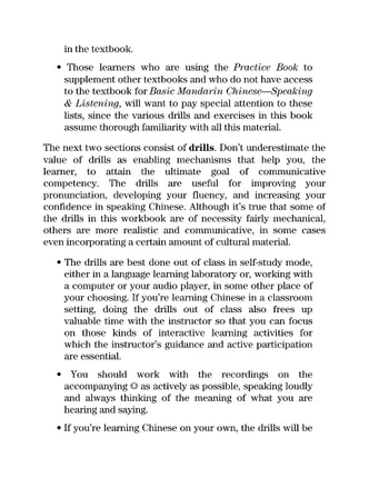 (PDF) Basic Mandarin Chinese, Speaking & Listening, Pract...
