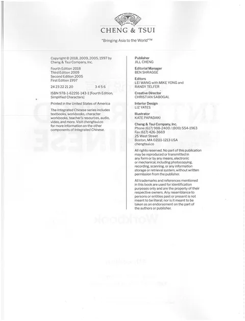 (PDF) Integrated Chinese, Workbook 2, 4th Edition